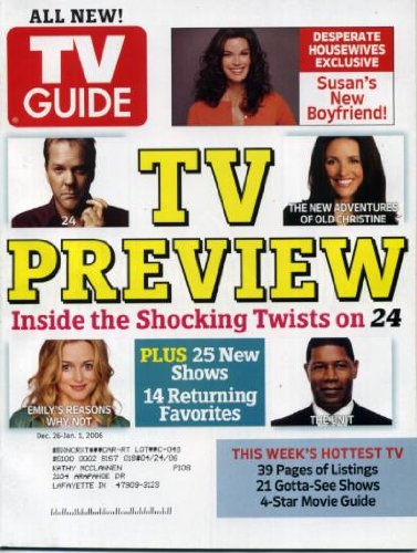 TV Guide December 26, 2005 TV Preview, Ryan Seacrest Interview, Guest ...