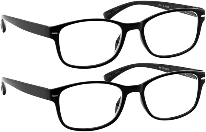 Amazon TruVision Readers Reading Glasses HP9505 2 Black 1 50 Amazon TruVision Readers Reading Glasses HP9505 2 Black 1 50