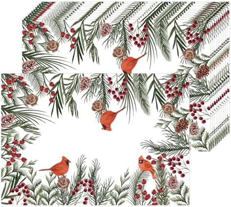 Amazon.com: Umigy 60 Pcs Christmas Dinner Paper Placemats 10.24 x 14.57 ...