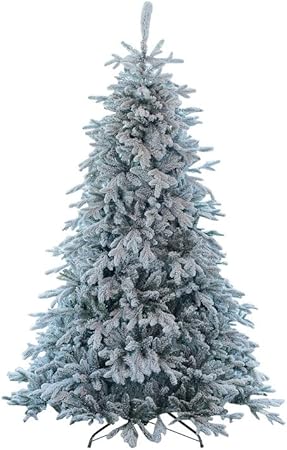 Amazon.com: KING OF CHRISTMAS 6.5ft Snow Flocked Artificial Christmas ...