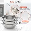 Amazon.com: Stainless Steel 11-Inch Food Steamer Basket with 3 Tier ...