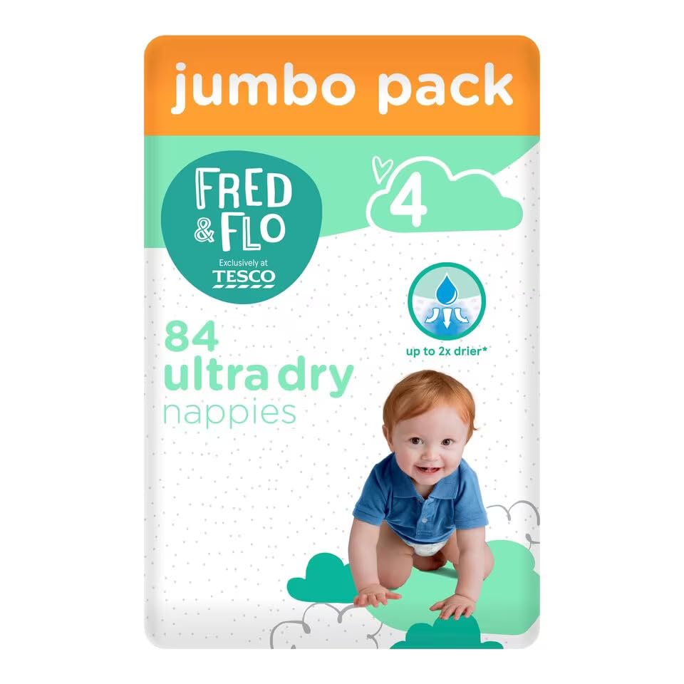 Fred & Flo Size 4 Nappies Jumbo 84 Pack : Amazon.co.uk: Health ...