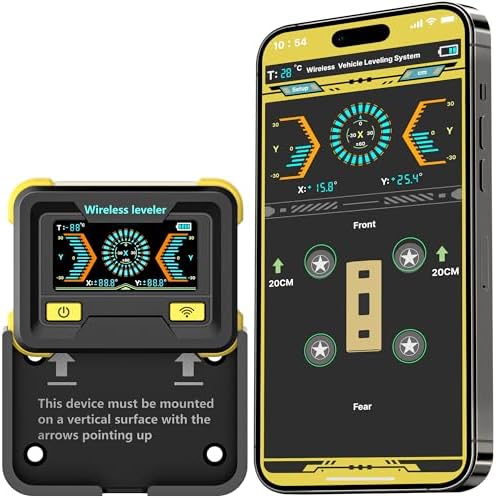 GianToucan Wireless RV Leveling System, Bluetooth Real-Time Auto ...