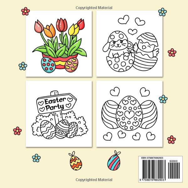 Snapklik.com : Happy Easter Coloring Book: Bold And Easy Designs For ...