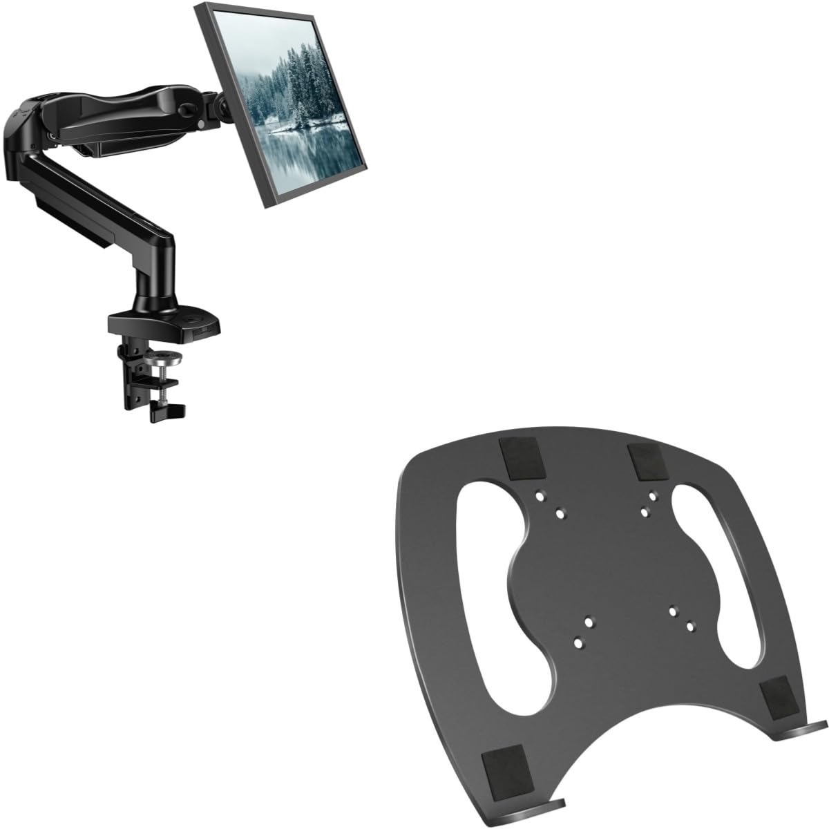 Amazon.com: HUANUO Single Monitor Mount&Laptop Tray : Electronics