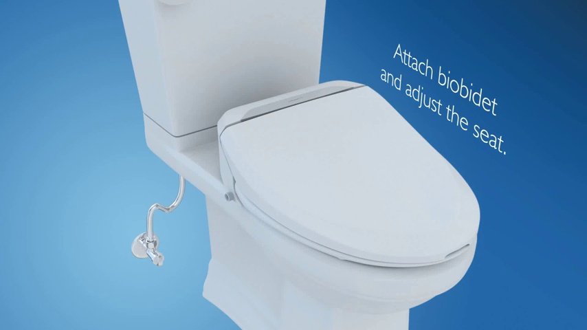 Watch BioBidet USPA 6800 Adjustable Bidet Toilet Seat with Wireless ...