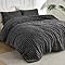 Amazon.com: ENJOHOS Dark Grey Fluffy Comforter Queen Set, 3PC Super ...