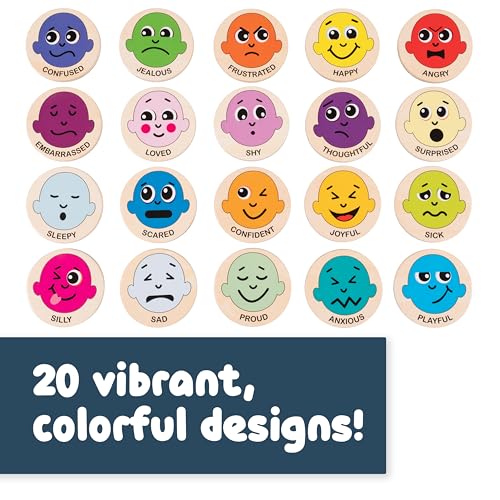 Snapklik.com : SPARK & WOW Wooden Magnets - Emotions - Set Of 20 ...
