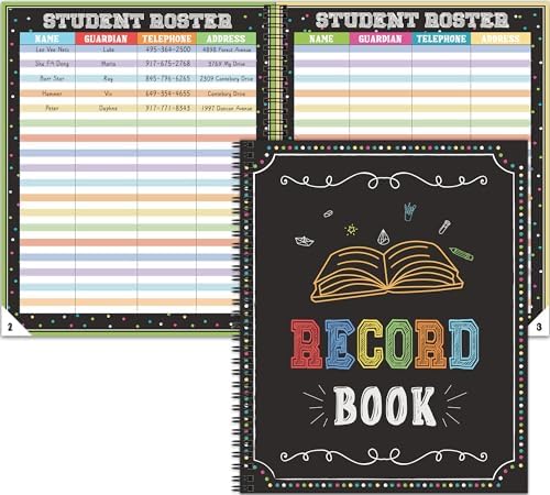 Amazon.com : Confetti Accents Record Book Round Confetti Teacher Record ...