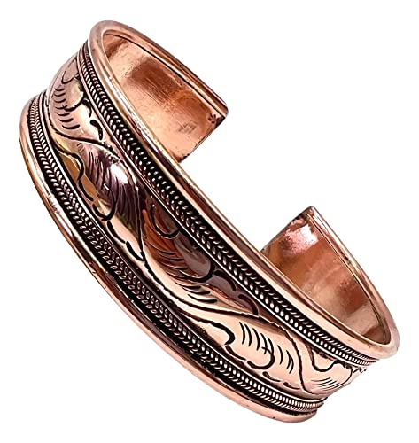 100% Pure Copper Tibetan Healing Bracelet. Unisex, Hand Made High Gauge ...