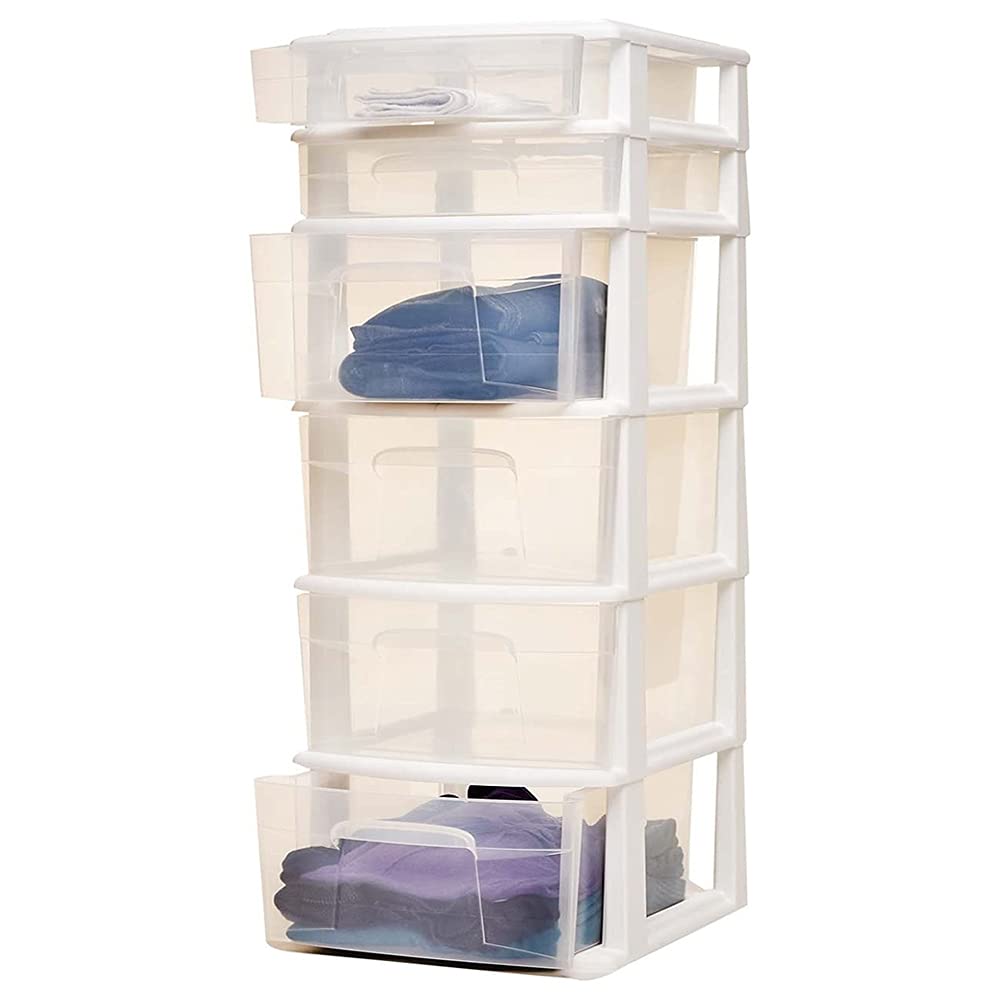 Snapklik.com : Homz 6 Drawer Plastic Storage And Organizer Tower