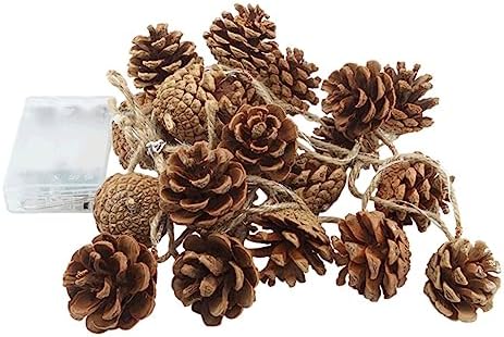 Amazon.com: Kurt Adler 10-Light Clear Pinecone Light Set : Home & Kitchen