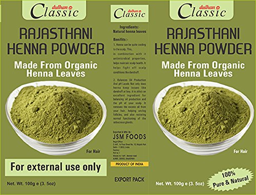 Amazon.com : Rajasthani Henna (Mehandhi) Powder, 100g : Beauty ...