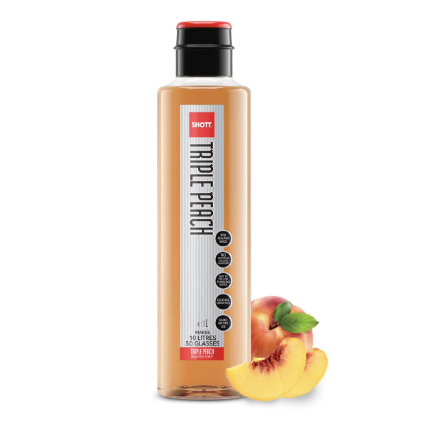 Amazon.com : Shott Beverage Peach syrup, Good flavor for Coffee ...