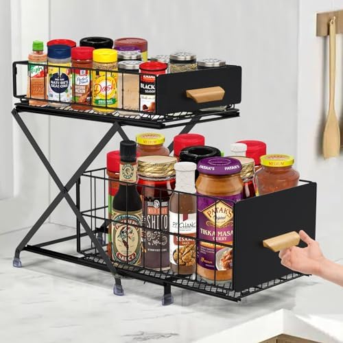 Amazon.com: MixcMax Kitchen Organizers, 2 Tier Kitchen Countertop ...