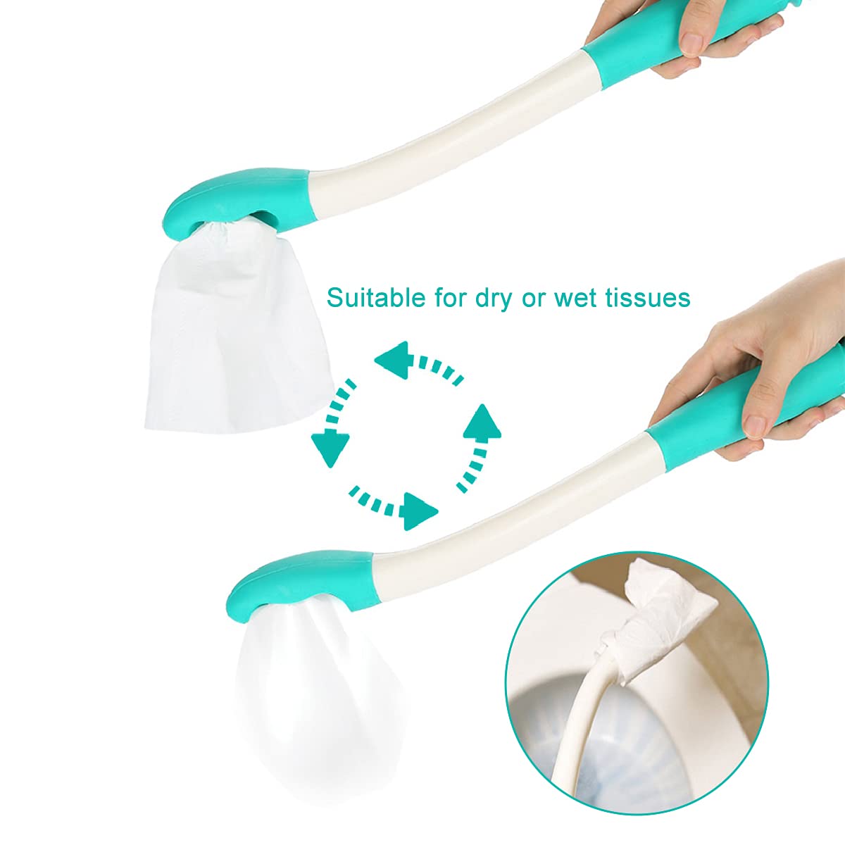 Mobility Aids YUYTE Toilet Aids For Wiping, Long Reach Comfort Wipe ...