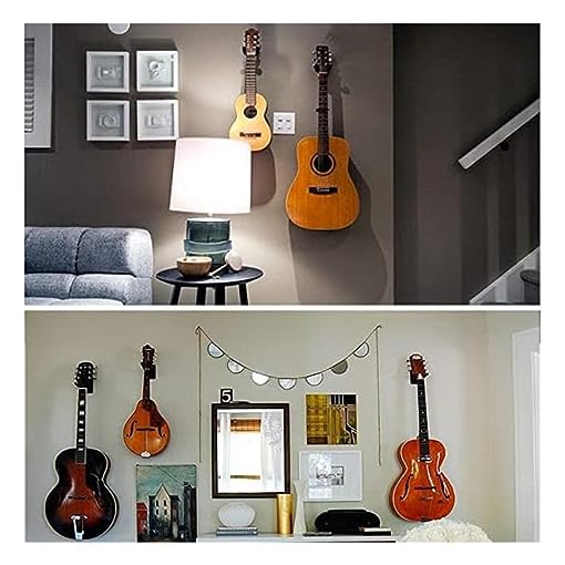 Support mural for guitare Lot de 2 crochets Support de guitare en métal ...
