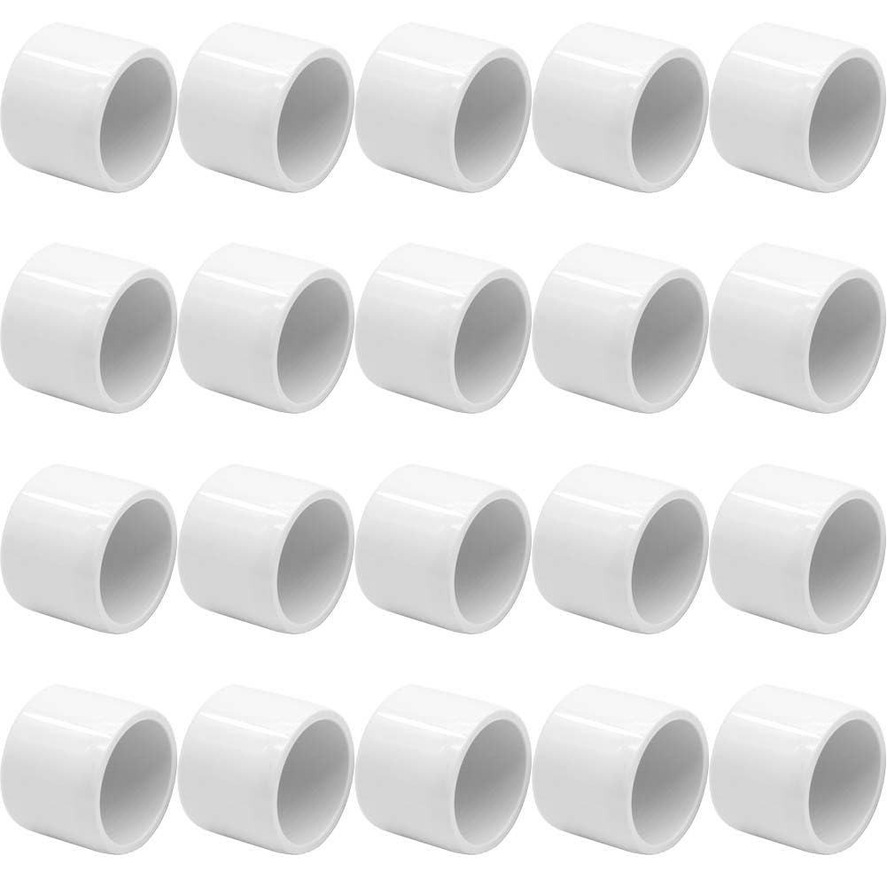 Amazon.com: 1/2" PVC Pipe End Cap Fitting,Furniture Grade SCH40 PVC ...