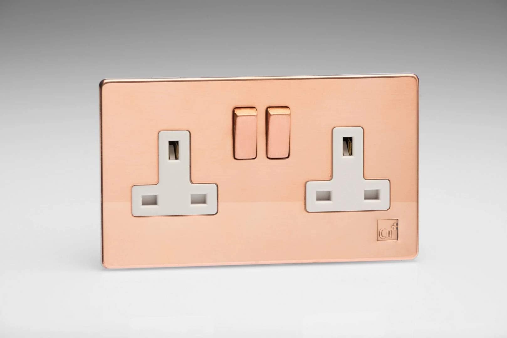 MK Logic Plus Double Socket (K2747 WHI DP) 13A 2 Gang, in white, with ...