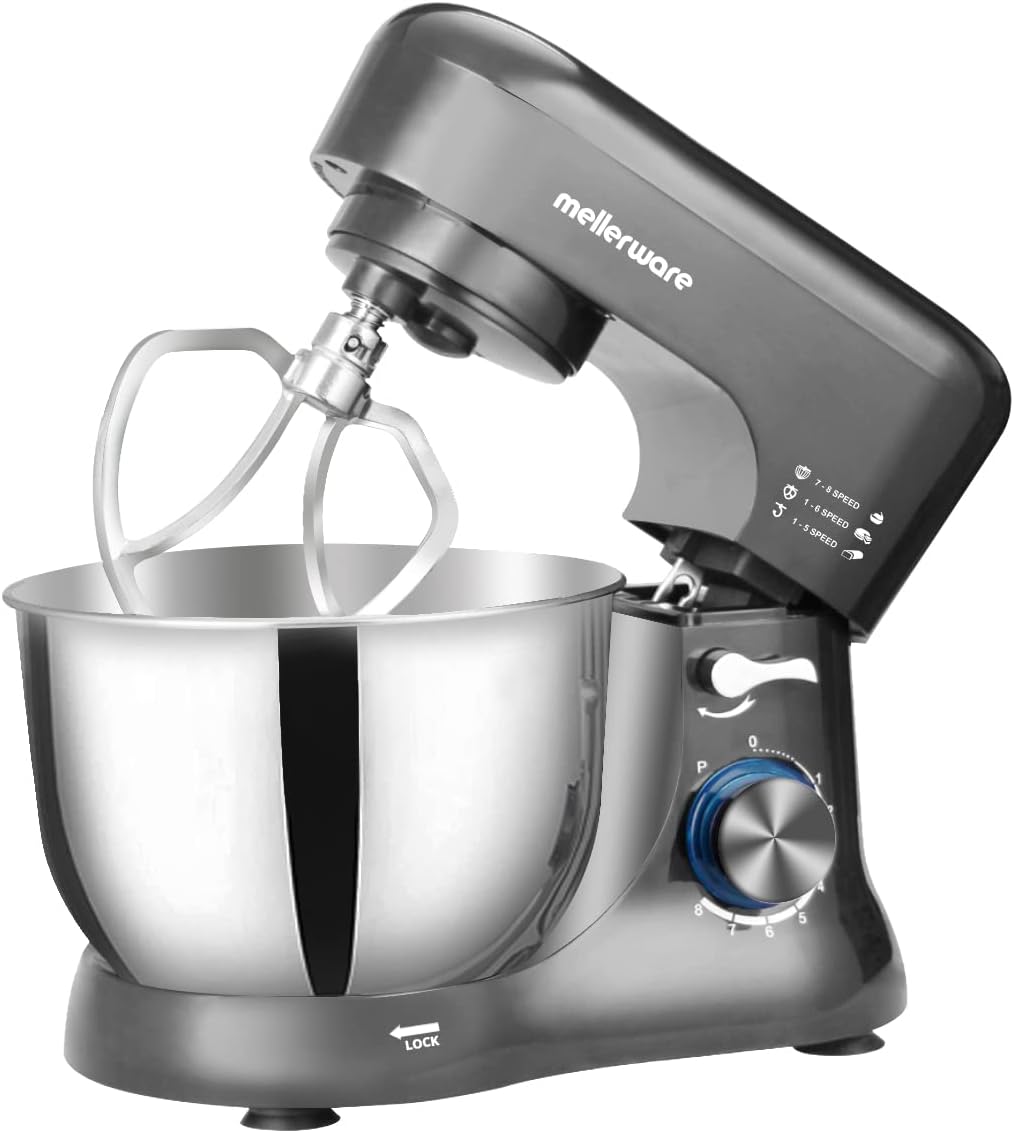 Buy AGARO Royal Stand Mixer 1000W with 5L SS Bowl and 8 Speed Setting I ...