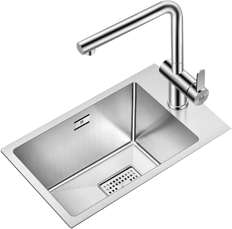 Amazon.com: Single Bowl Stainless Steel Handmade Mini Sink Single Bowl ...
