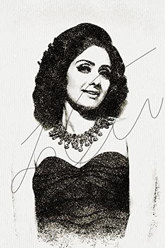 Amazon.com: Sri Devi Drawing Print Poster Hand Drawn Coloured Pencil ...