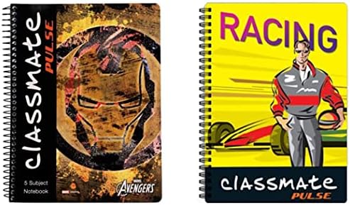 Classmate Pulse Single Line 5 Subject Notebook - 267mm x 203mm, 60GSM ...