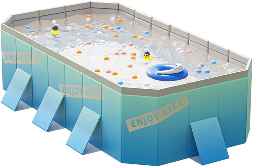 Amazon.com: YUEWO Foldable PVC Swimming Pool Hard Plastic Shell ...