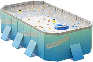 Amazon.com: YUEWO Foldable PVC Swimming Pool Hard Plastic Shell ...