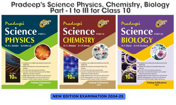 Pradeep's Science Physics, Chemistry, Biology Part - I to III for Class ...