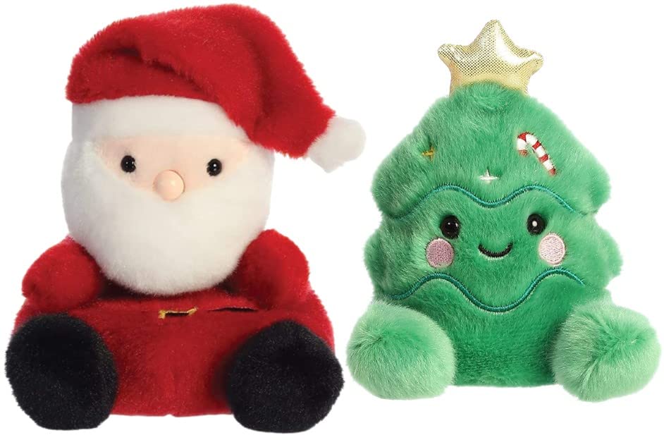 Amazon.com: Aurora World Palm Pals 2 Piece Christmas Holiday Plush ...