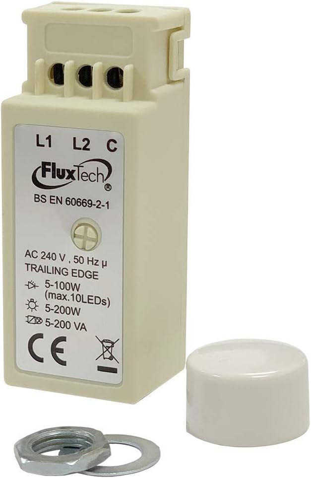 FluxTech - Trailing Edge Control LED Dimmer Switch Module - Push on/Off ...