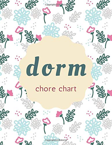 Dorm Chore Chart: Floral Students Daily/Weekly Cleaning Checklist |8,5 ...