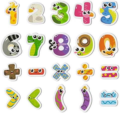 Amazon.com: JCREN Jumbo Magnetic Numbers Fridge Magnets Colorful Fruit ...