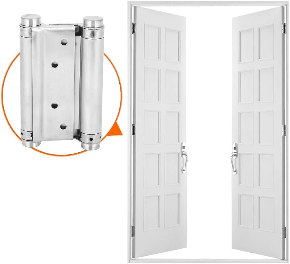 Door Hinge, 2Pcs/Set 5in Household Stainless Steel Two‑Way Door Hinge ...