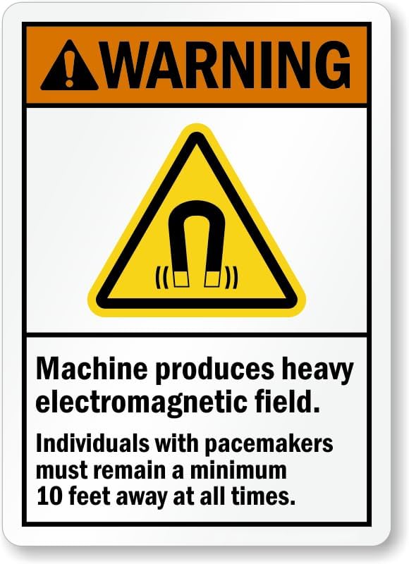 Amazon.com : ANSI Warning Sign: Machine Produces Heavy Electromagnetic ...