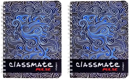 Classmate Pulse 6 Subject Notebook - Unruled, 300 Pages, Spiral Binding ...