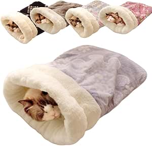Amazon.com : Cat Sleeping Bag for Indoor Cats Cozy Winter Cats Sleeping ...