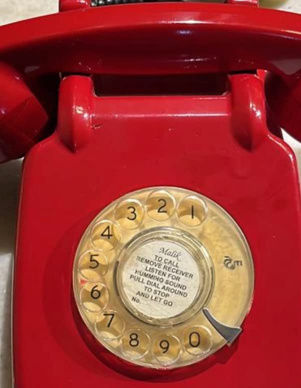 Antique Old Rotary Dial Telephone Red Telephone Working Only BSNL ...