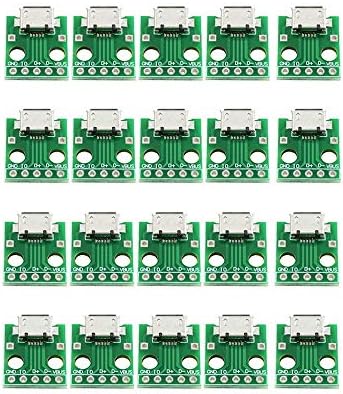 Amazon.com: HiLetgo 10pcs Micro USB to DIP Adapter 5pin Female ...