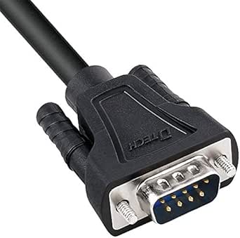 DTECH 2m RS232 Serial Cable 9 Pin Male to Male Null Modem Cord Cross TX ...