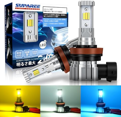 Amazon.co.jp: SUPAREE H8 LED Fog, 3 Color Switching, H11 LED, Fog Lamp ...