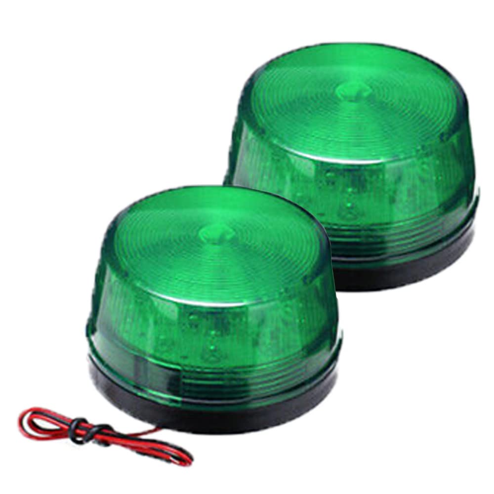 Amazon.com: RUNAAJA 2PCS 12V Green LED Strobe Beacon Emergency Alarm ...