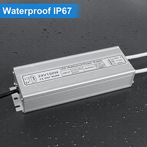 Snapklik.com : inShareplus LED Power Supply, 24V 150W IP67 Waterproof ...