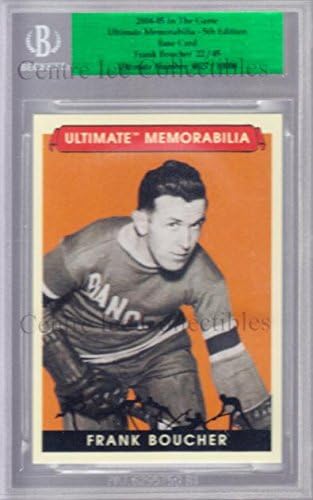 (CI) Frank Boucher Hockey Card 2004-05 ITG Ultimate Memorabilia Base ...