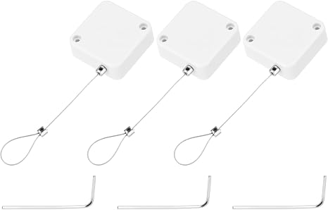 Amazon.com: MECCANIXITY 4.9 ft Retractable Cable Lock with Latch Remote ...