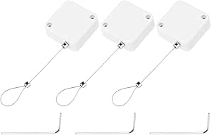 Amazon.com: MECCANIXITY 4.9 ft Retractable Cable Lock with Latch Remote ...