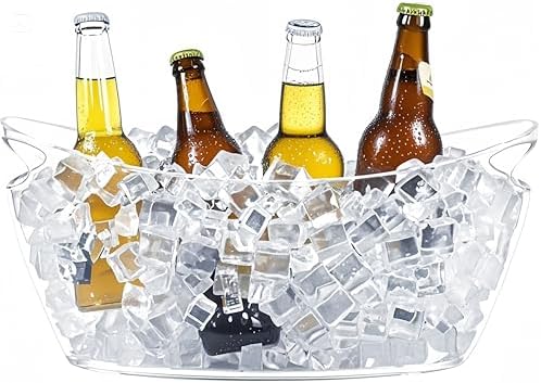 Dmnnlp 6 L Ice Bucket, Large Acrylic Drinks Buckets, Wine Champagne ...