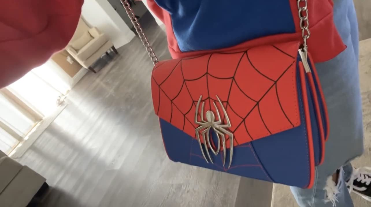 Loungefly Marvel Spider Man Color-Block Crossbody Bag Spider Man One ...