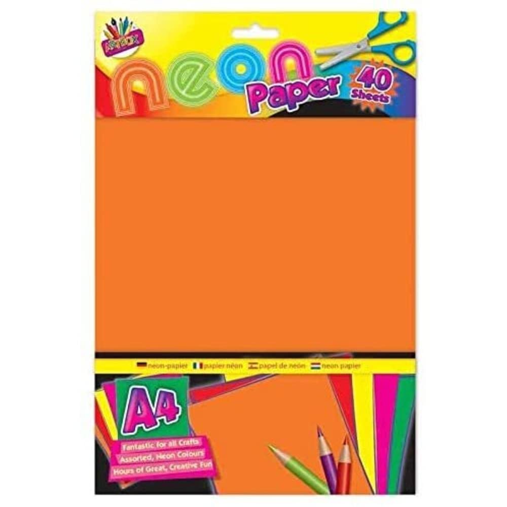40 Sheets A4 Neon Paper : Amazon.co.uk: Stationery & Office Supplies